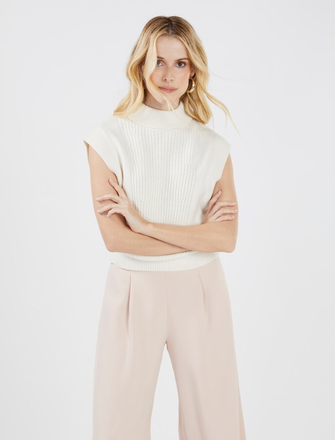 BCBGMAXAZRIA Turtleneck Sweater Vest - ShopStyle