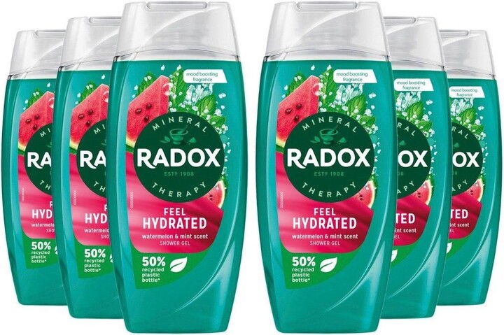 Radox 'Shower Gel' Feel Hydrated with Watermelon & Mint Scent, 6 x ...