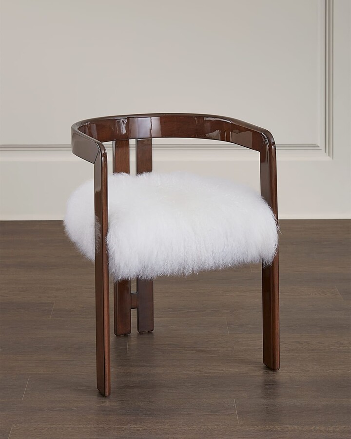 Interlude Home Burke Sheepskin Dining Chair - ShopStyle