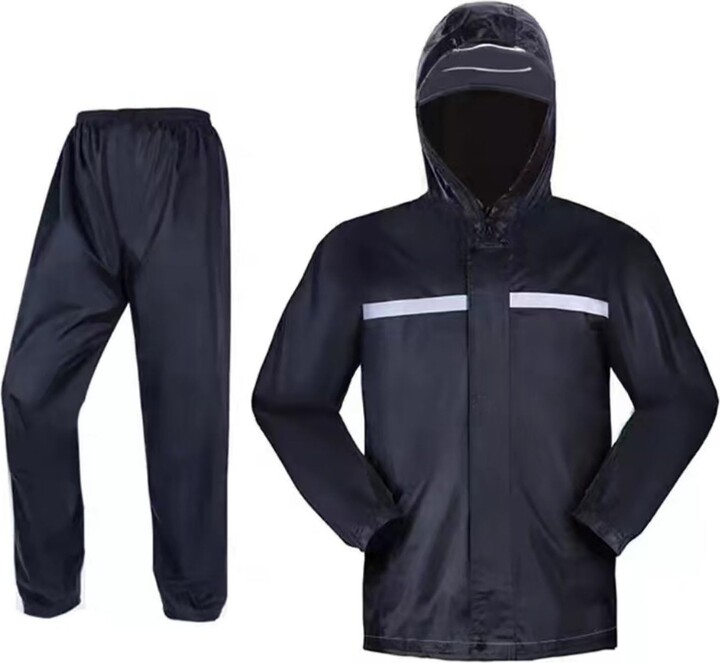Zeiayuas Rain Suit Jacket Trouser Suit Raincoat Unisex Outdoor ...