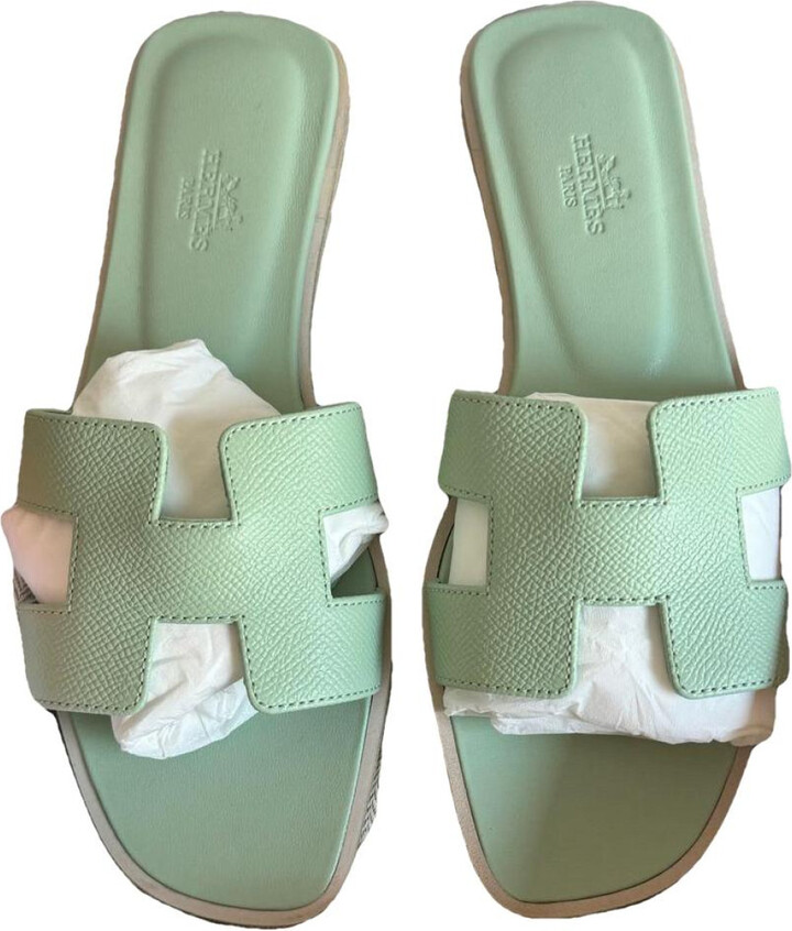 Hermes Oran leather sandal - ShopStyle