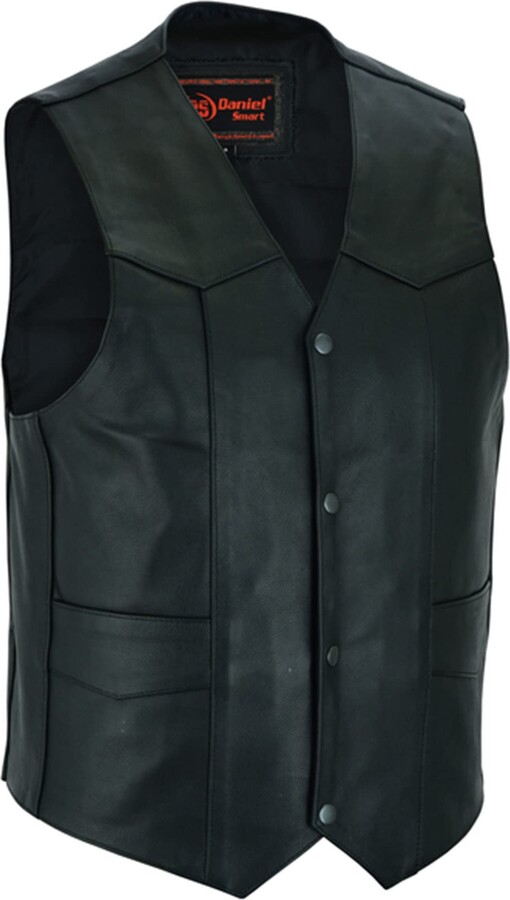 DS Daniel Smart Daniel Smart Men’s leather vest - Premium Cowhide ...