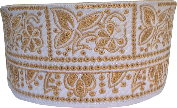 K_Caps Egyptian Kufi Cap Golden Embroidered Badi Deewar Kufi Prayer ...