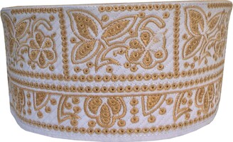 K_Caps Egyptian Kufi Cap Golden Embroidered Badi Deewar Kufi Prayer ...