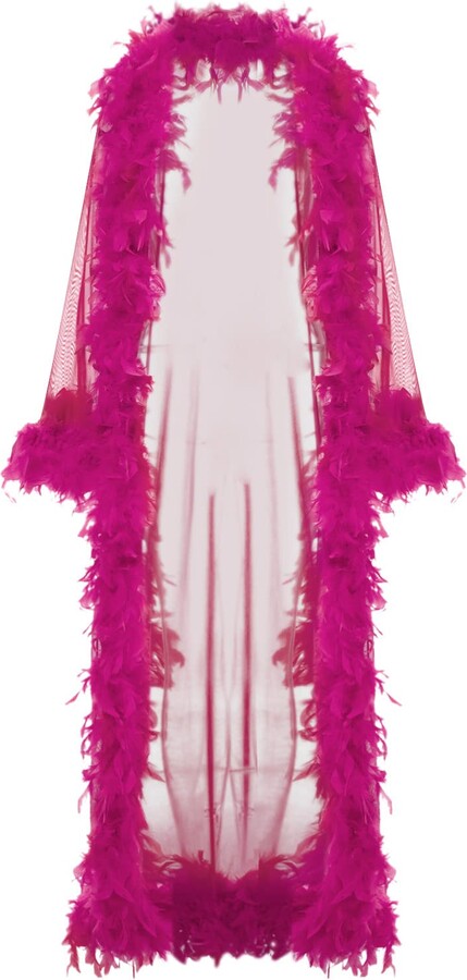 Dubute Women SexyLingerie Robe See Through Long Sleeve Mesh Kimono Robe ...