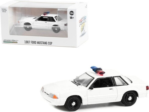1987-1993 Ford Mustang SSP White Police Car w/Light Bar "Hot Pursuit ...