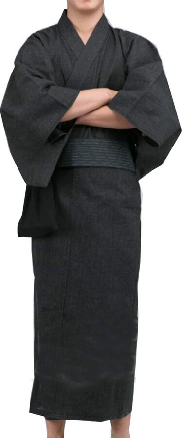 thefancypumpkin Fancy Pumpkin Men's Japanese Yukata Japanese Kimono Home Robe Pajamas Dressing ...