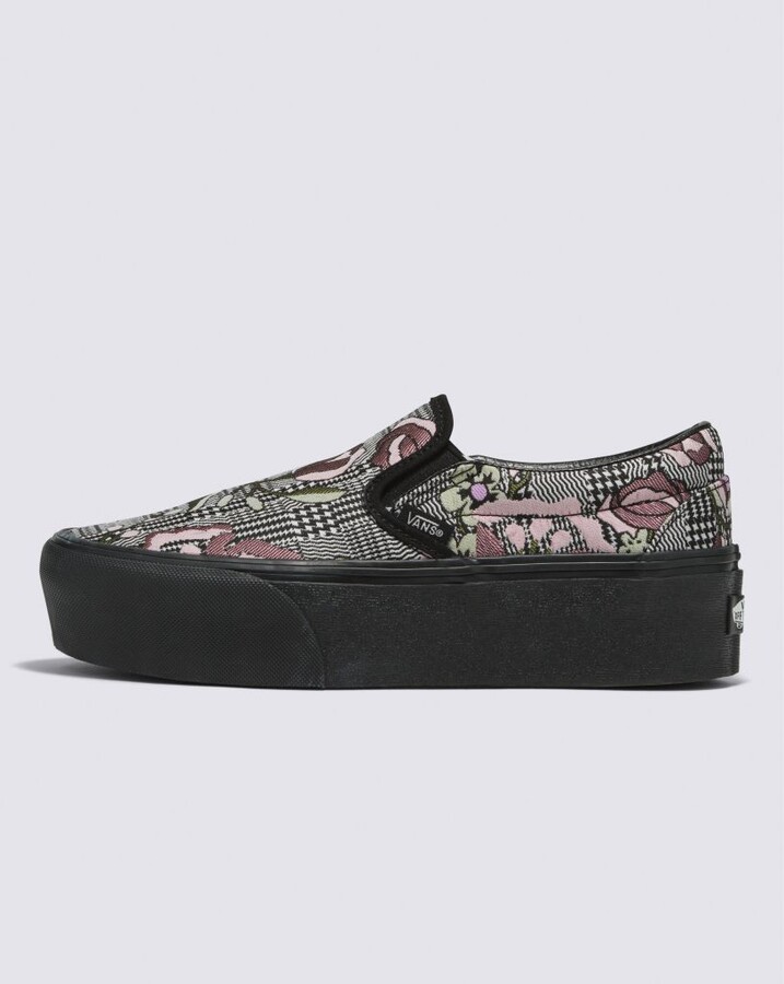 Vans Classic Slip-On Stackform Tapestry Floral Shoe - ShopStyle