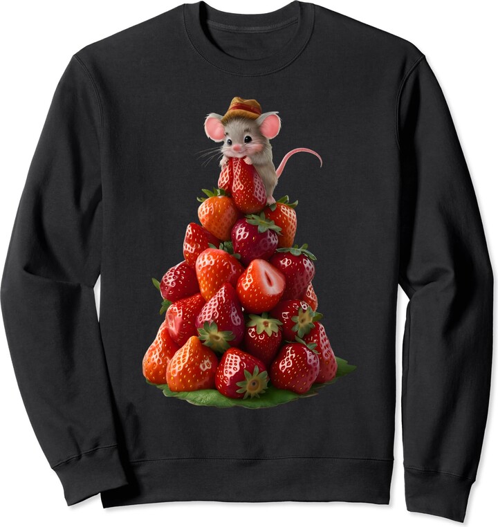 Mouse Munching Tower, Mouse Eating Strawberries Mouse Eating a Tower of ...