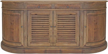 HBI home 70 Inch Sideboard Console Serving Buffet Cabinet, 2 Shuttered ...