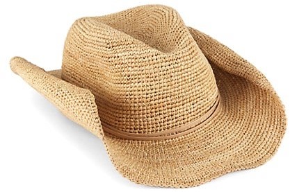 Hat Attack Crochet Raffia Cowboy Hat - ShopStyle