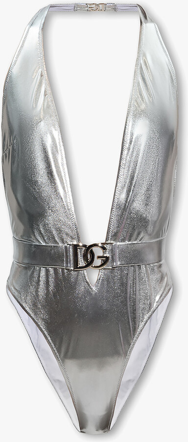 Dolce & Gabbana One-piece Swimsuit - Silver - ShopStyle