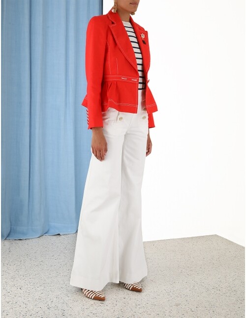 Zimmermann Postcard Peplum Jacket - ShopStyle