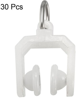 Unique Bargains Curtain Track Rollers Plastic Twin Wheeled Carriers 9mm ...