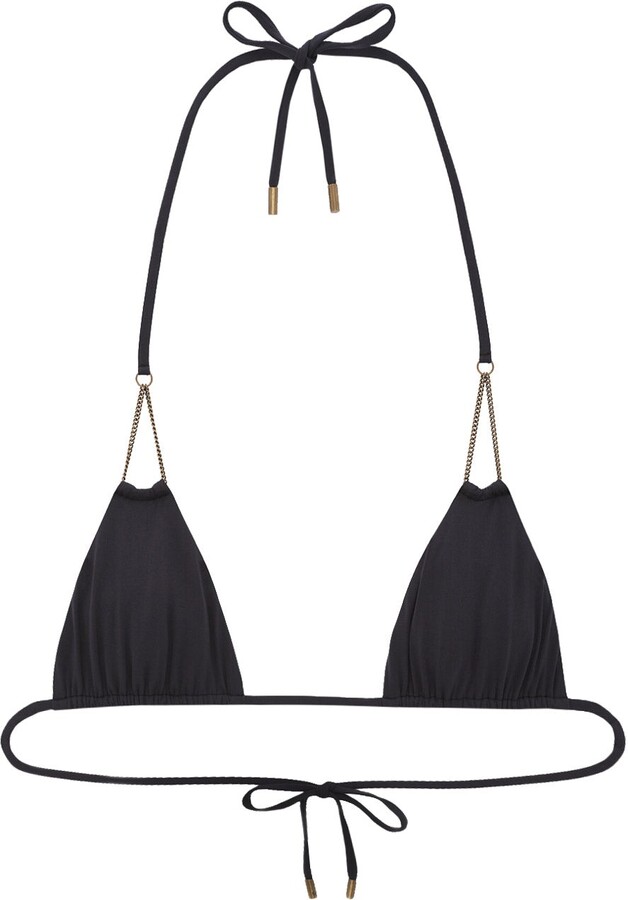 Saint Laurent Nylon Bikini Top Shopstyle Two Piece Swimsuits