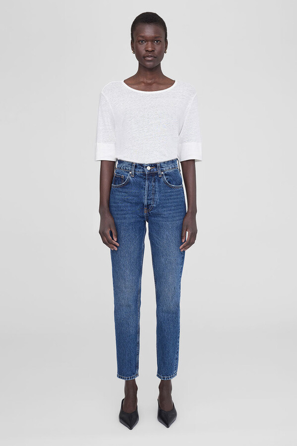 Anine Bing Sonya Jean in Mid Indigo - ShopStyle