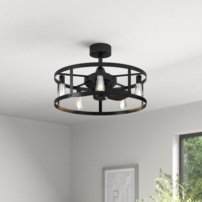 Trent Austin Design 25" Oates 3 - Blade Caged Ceiling Fan with Remote ...