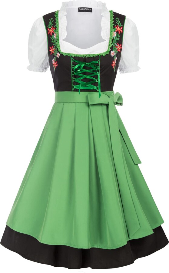 SCARLET DARKNESS Dirndl for German Bavarian Dirndl Dress Women ...