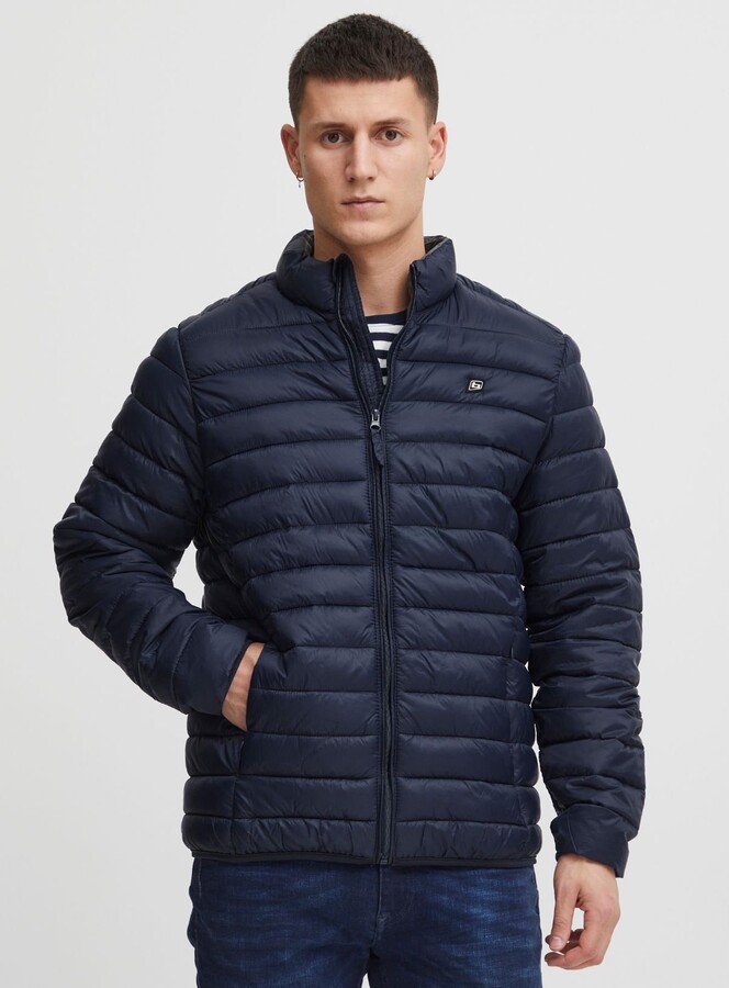 Men's BLEND Lightweight Navy Puffer Jacket - ShopStyle