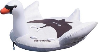 Swimline 84" Swan Towable 2-Person Inflatable Pool Float - White/Black ...
