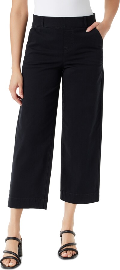 Gloria Vanderbilt Petite Amanda Shape Effect Wide-Leg Crop Jeans ...