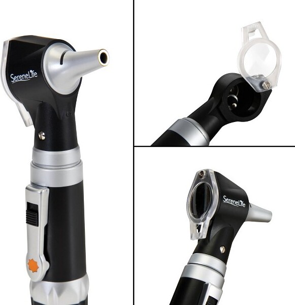 SereneLife 2-in-1 Ophthalmoscope & Otoscope Kit - Fiber Optic LED Light ...