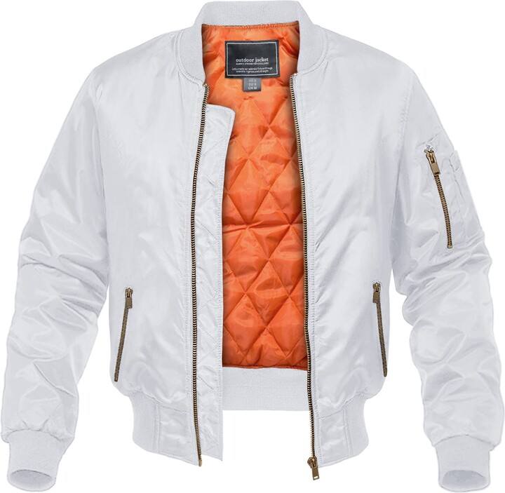 KEFITEVD Men Bomber Baseball Jackets Winter Retro Military Jacket Warm ...