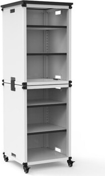 Luxor Modular Classroom Bookshelf - Narrow Stacked Modules With Casters ...