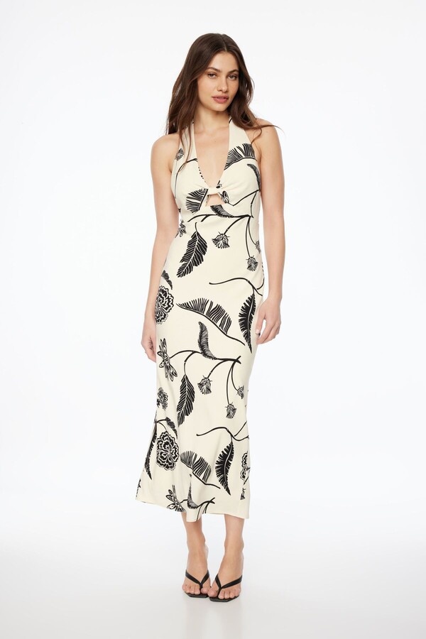 Dynamite Halter Linen Maxi Dress - ShopStyle