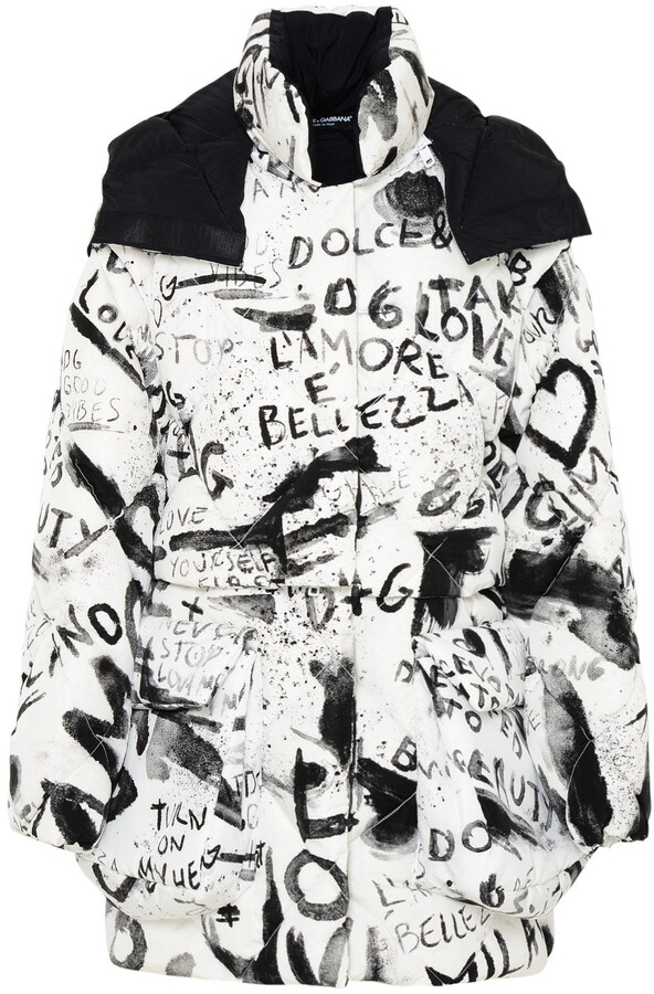 Dolce & Gabbana Two-Tone Synthetic Textile Short Down Jacket - ShopStyle