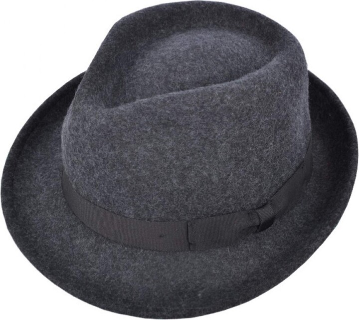 viz-uk wear Gents Crushable Wool Felt Trilby Hat With Ribbon Band ...