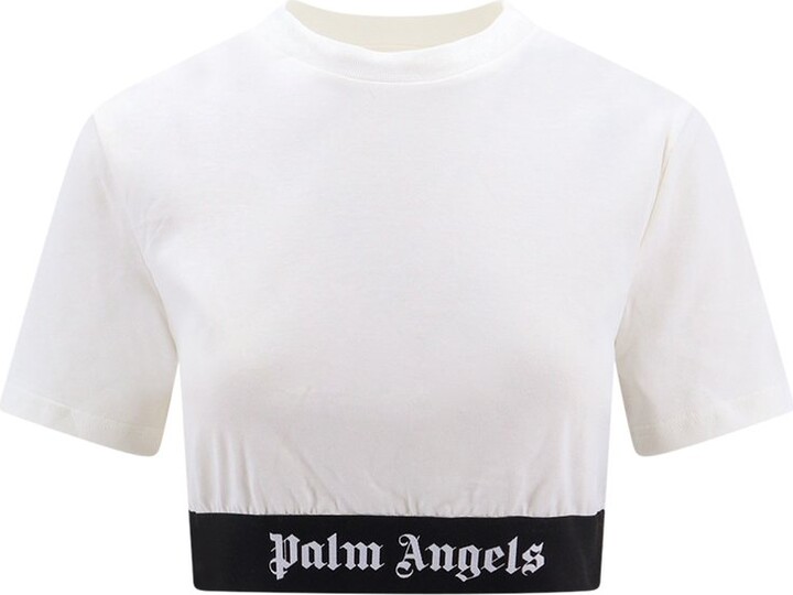 Palm Angels Logo Waistband Cropped Top - ShopStyle