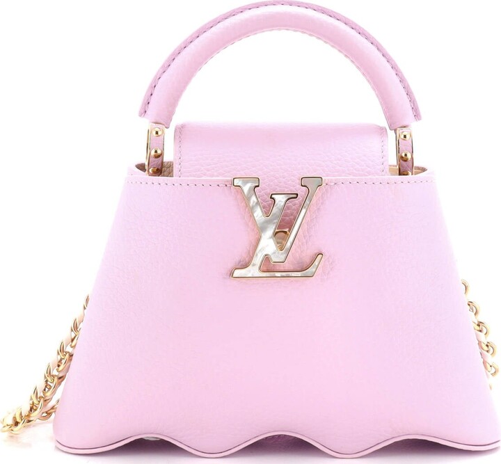 Louis Vuitton Capucines Capushell Bag Leather with Mother of Pearl Mini ...