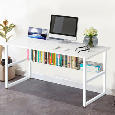 Ebern Designs Sandita Computer Desk with Open Shelves, Office/Home ...