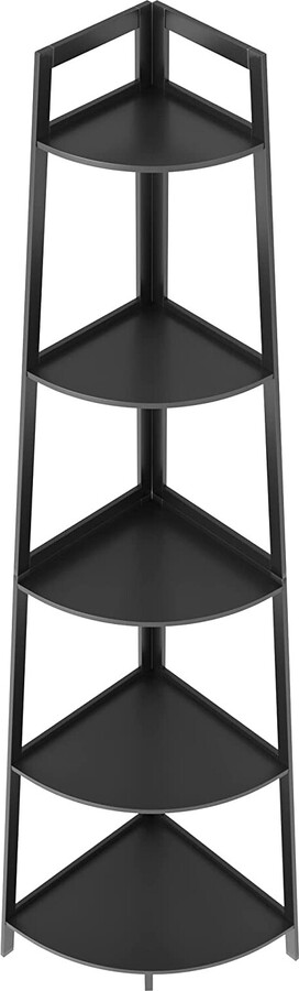 GREATPLANINC 5-Tier Industrial Corner Shelf Open Ladder Vintage Corner ...