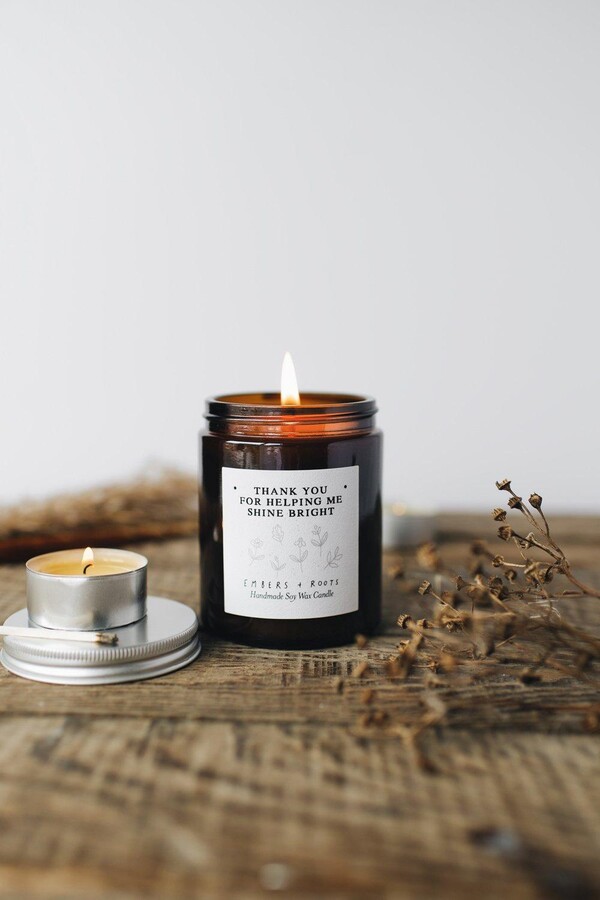 Embers & Roots Thank You For Helping Me Shine Bright Soy Candle - ShopStyle