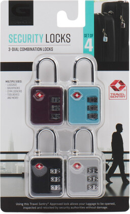 TJMAXX 4Pk Tsa Three Dial Combination Locks - ShopStyle Rolling Luggage