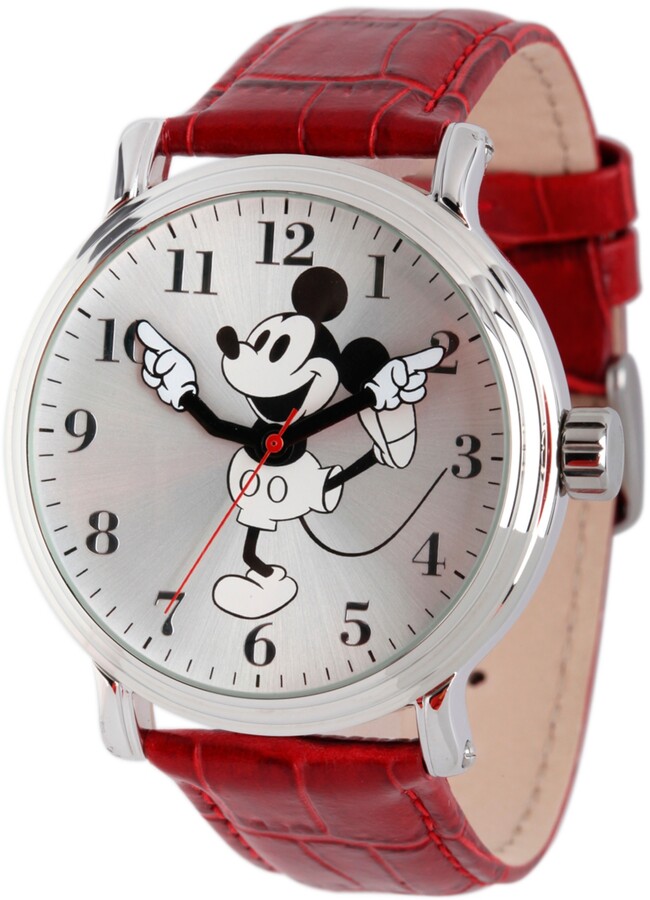 EWatchFactory Disney Mickey Mouse Men's Shiny Silver Vintage Alloy ...