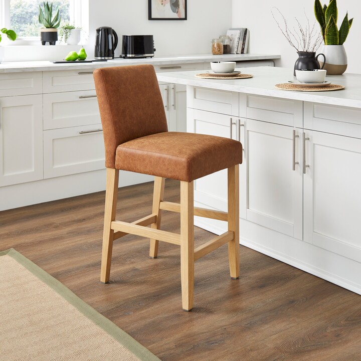 Dunelm Oakley Counter Height Bar Stool, Tan Tan - ShopStyle