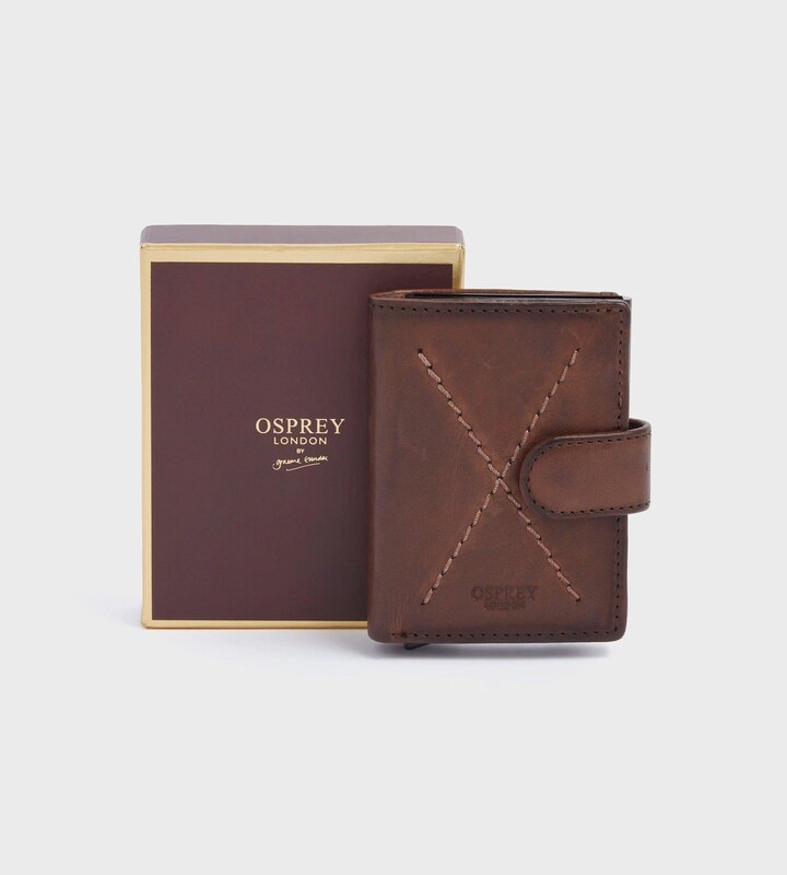 Osprey London The X Stitch Leather & Metal RFID ID Card Case - ShopStyle