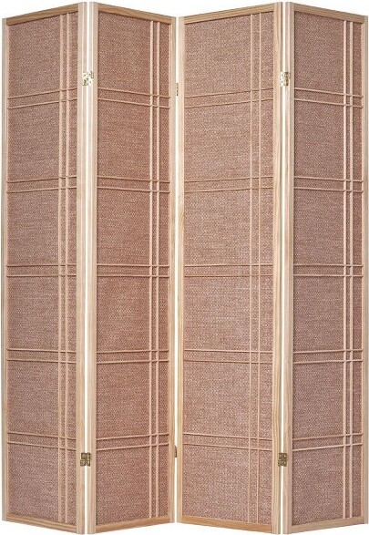 Legacy Decor 4 Panels Privacy Room Divider Rattan Cane Webbing Insert ...