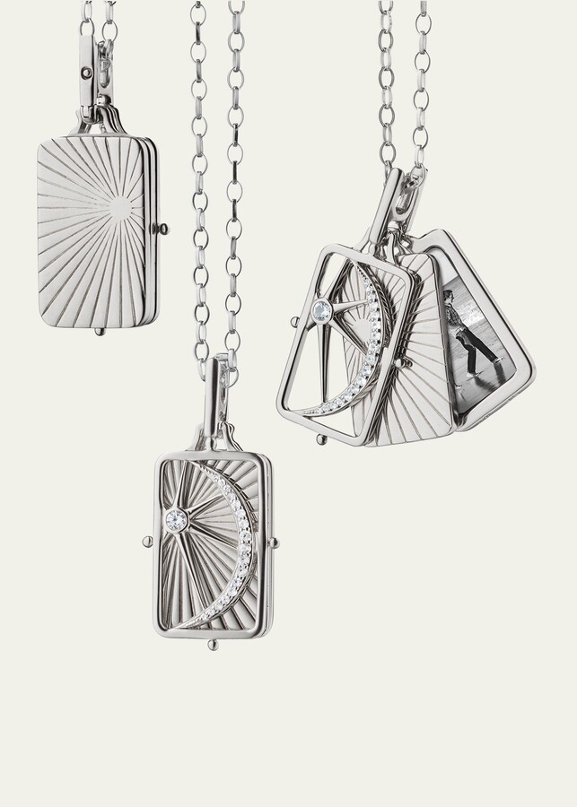 Monica Rich Kosann Sterling Silver Rectangular Sun, Moon, and Stars ...