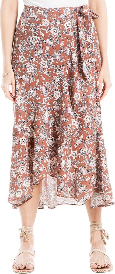 Max Studio Crepe Maxi Ruffle Skirt - ShopStyle