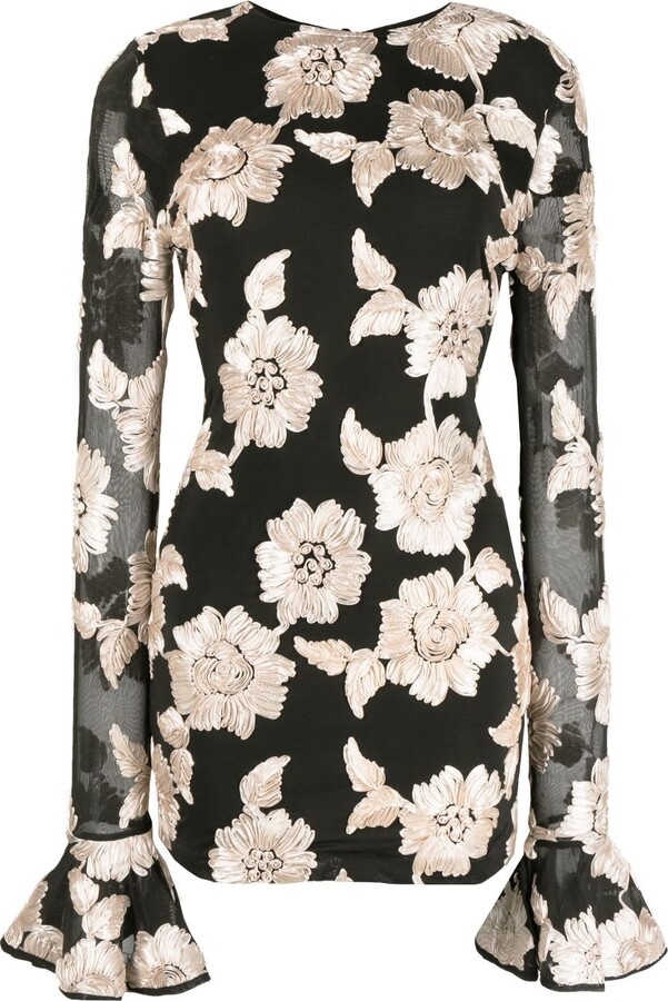 Rotate by Birger Christensen Flower Mesh Mini Dress - ShopStyle