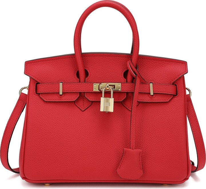 Tiffany & Fred Paris Large Leather Top Handle Shoulder Bag - ShopStyle