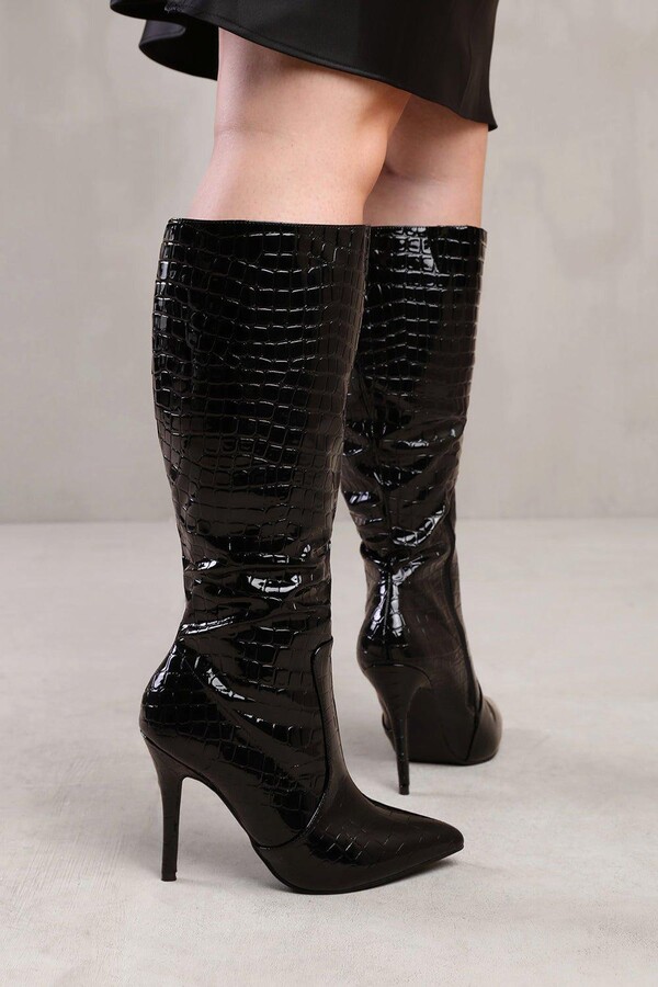 Where's That From 'Zoya' Wide Calf High Heel Boot - Black - ShopStyle