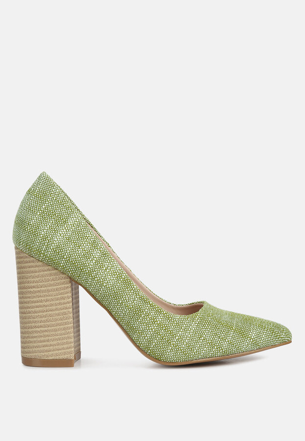 London Rag Elsie Canvas Block Heel Pumps - ShopStyle