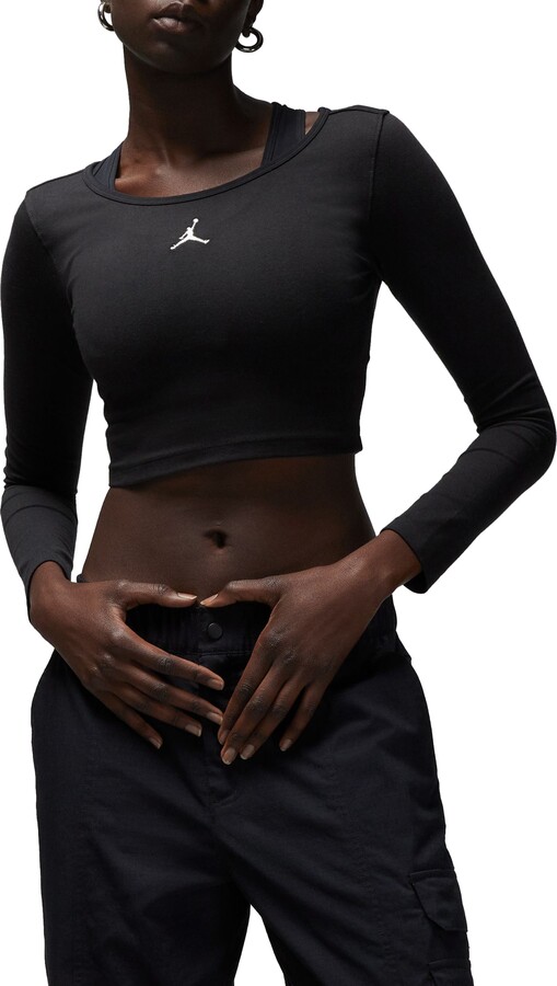 Jordan Flight Long Sleeve Crop Top - ShopStyle