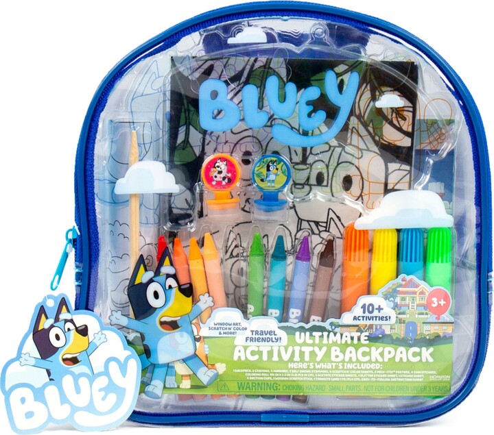 Bluey Ultimate Activity Backpack, Create Your Own Suncatchers & Scenes ...