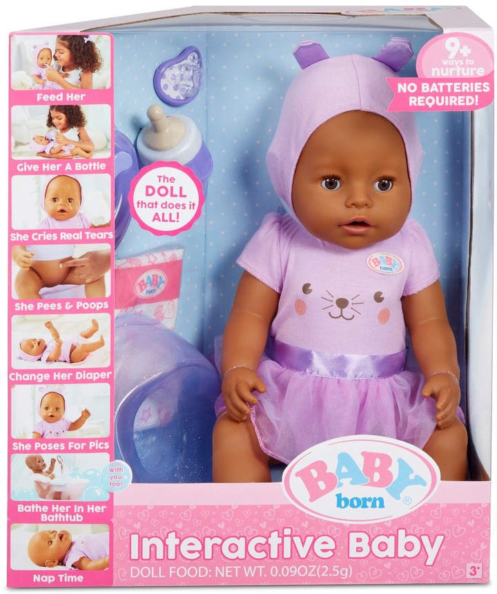 BABY born Interactive Baby- Brown Eyes - ShopStyle Children's Dolls